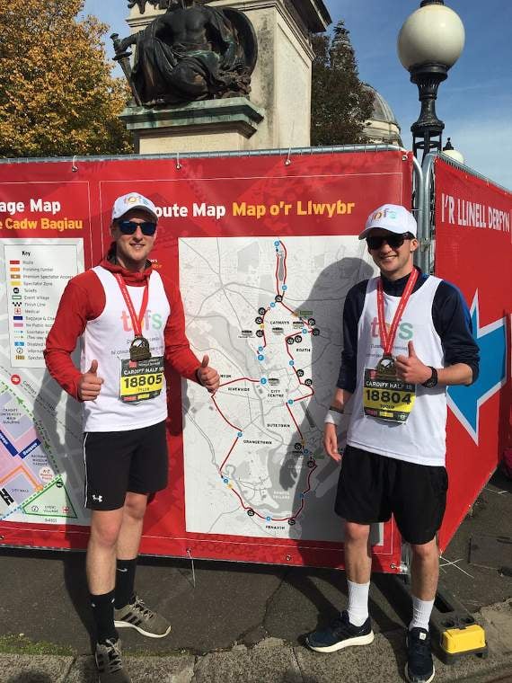 Twin brothers complete Cardiff Half Marathon | monmouthshirebeacon.co.uk