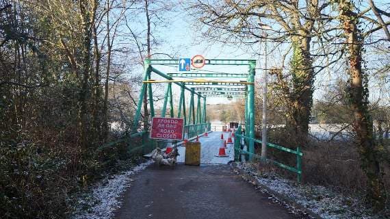 Inglis bridge shut to traffic | monmouthshirebeacon.co.uk