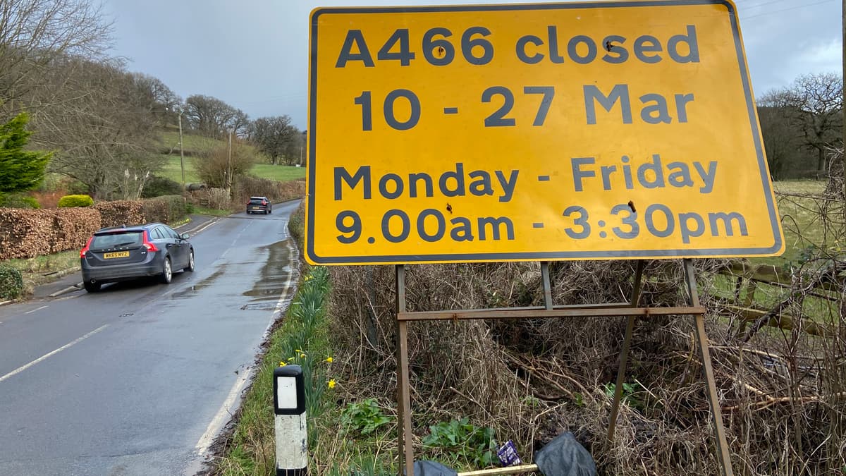 Major road closure to hit north Monmouth | monmouthshirebeacon.co.uk