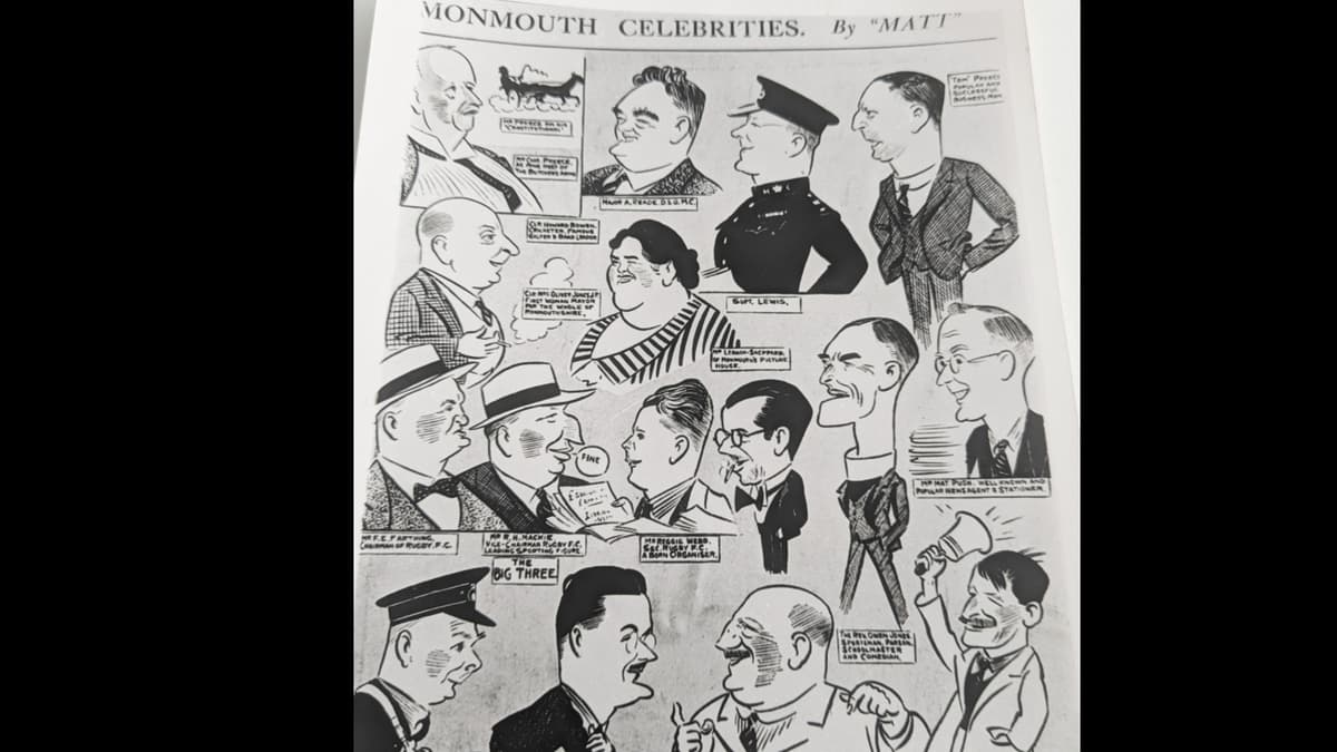 Fascinating 1950s cartoon captures notable Monmouthians ...