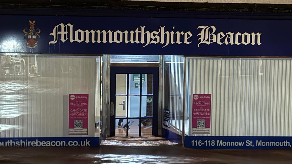 Monnow Street under water as river bursts its banks in early hours ...