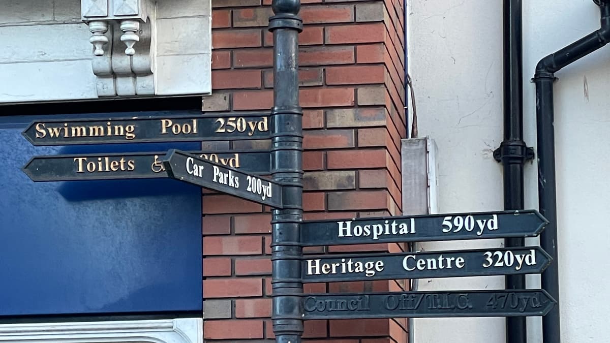 Go the extra yard and buy an iconic wayfinding sign ...